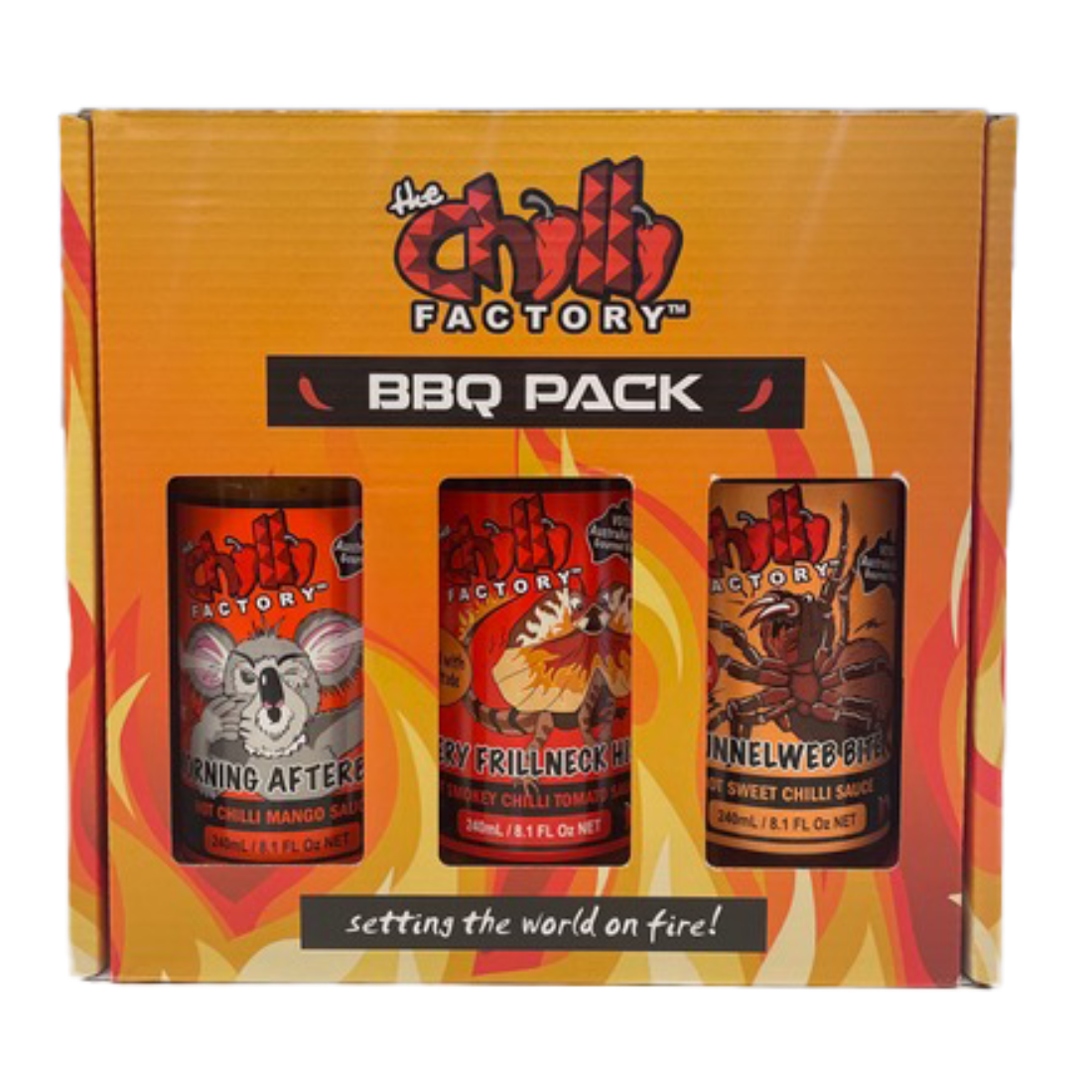 It's the handy hot sauce gift pack that'll get every BBQ started ...